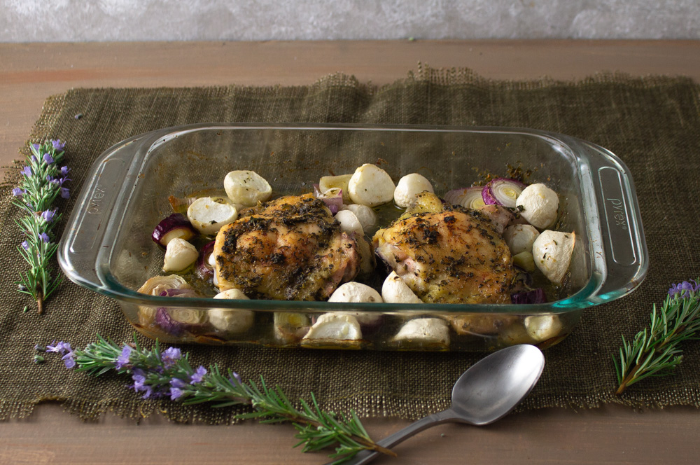 Spring Turnips with Herbed Chicken