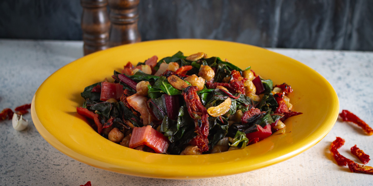 Sauteed Chard and Chickpeas + Golden Gate Organics Review